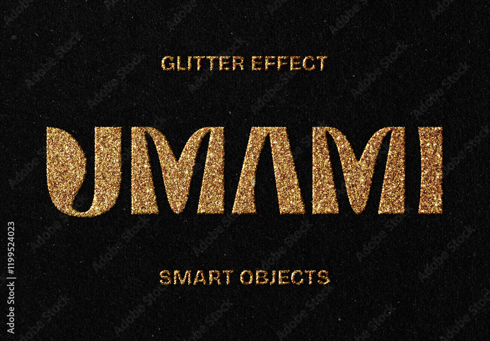 Glitter Sparkle Text & Logo Effect Mockup Stock Template | Adobe Stock