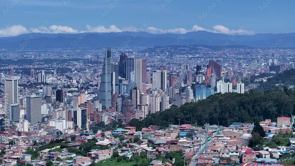 Bogota Skyline At Bogota District Capital Colombia. Bustling Downtown ...
