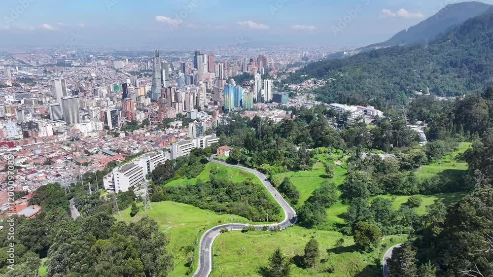 Bogota Skyline At Bogota District Capital Colombia. Birds Eye View Of ...