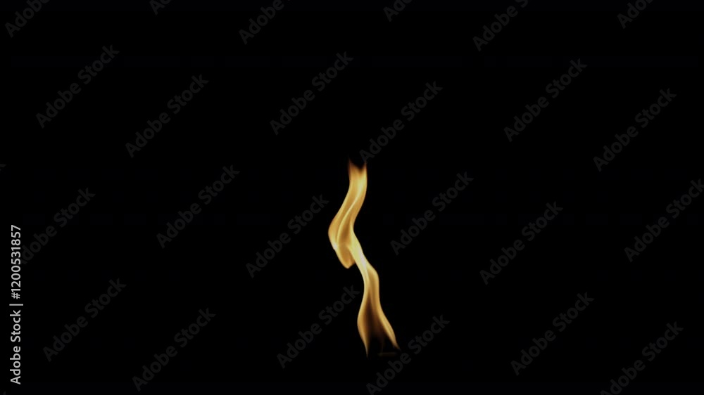 Vidéo Stock Fire and flame on alpha channel 4K. Realistic burning fire ...