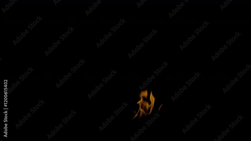 Fire and flame on alpha channel 4K. Realistic burning fire on the ...
