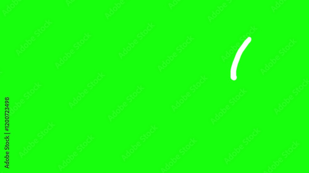 animated white arrow in a green screen background, animated arrow is ...