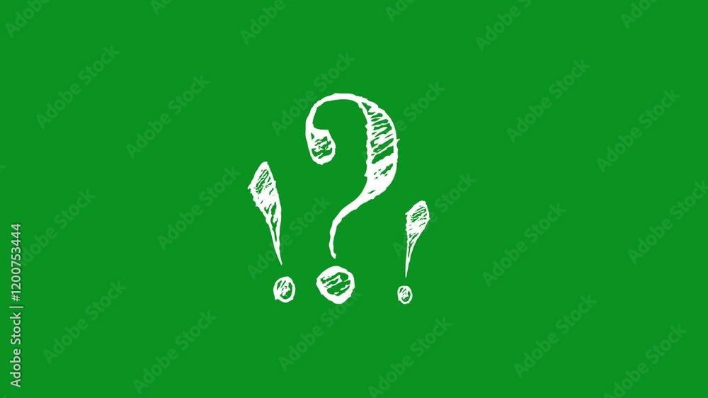 Stockvideon animated question mark icon green screen chalk question ...
