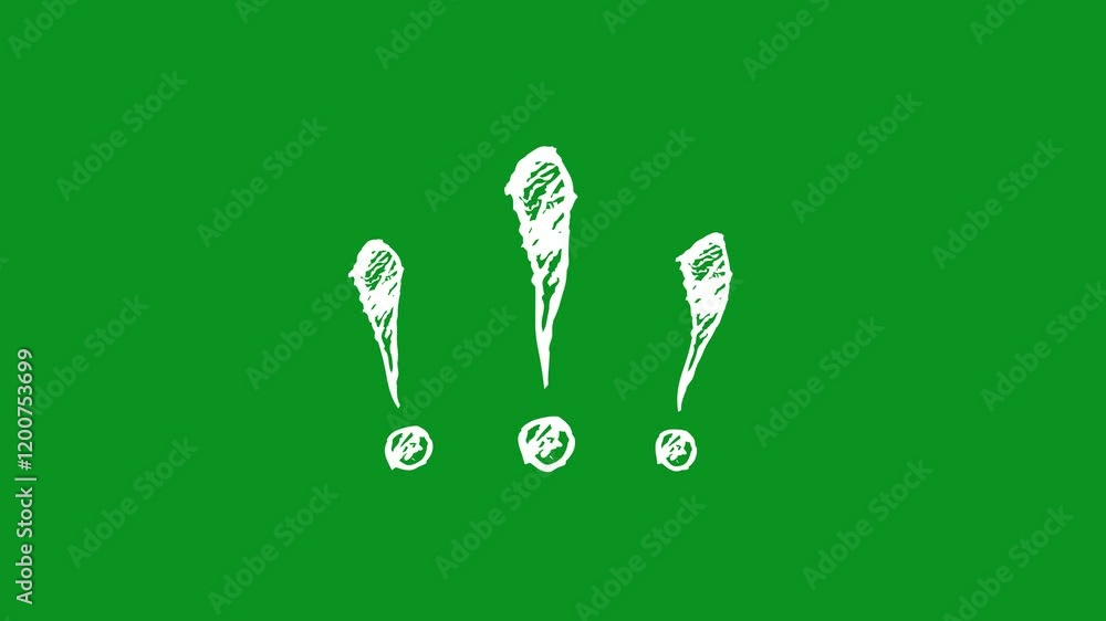 animated exclamation mark icon green screen lime exclamation mark ...