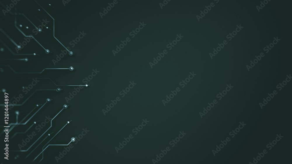 Silver Technology Chipset Motherboard Animation/ Animation of a silver ...