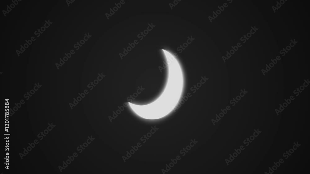 Moon phases circle animated black and white vector silhouette moon icon ...