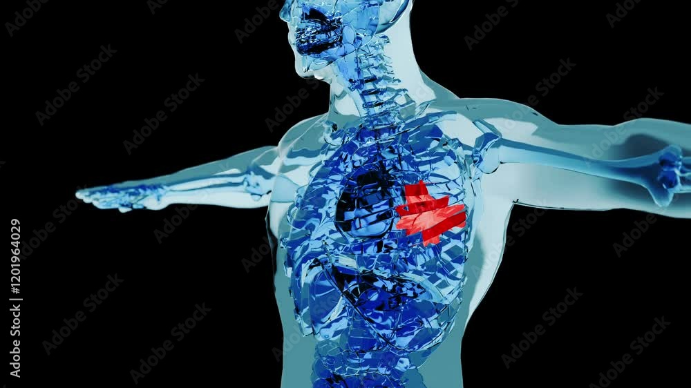 3D visualization of LUNG cancer, Medical Animation , X-Ray: A detailed ...