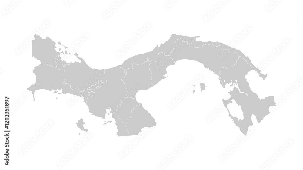 Panama map animation. Animation of Connecting all areas into a complete ...