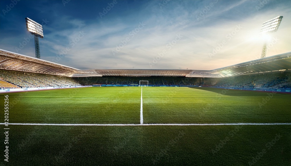 Poster Close up low angle of a turf sports field – Wall Art | UkPosters