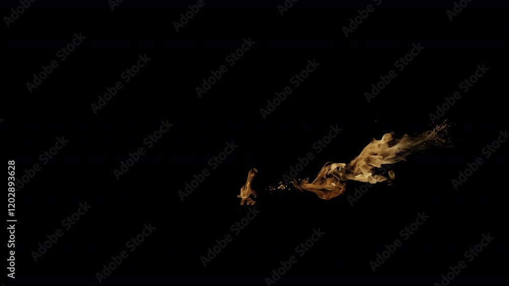 Fire and flame on alpha channel 4K. Realistic burning fire on the ...