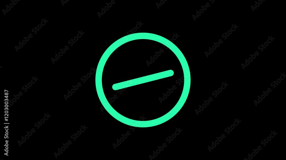 Animated blocked gradient ui icon. Failure occurred. Error message. Seamless loop 4k video with ...