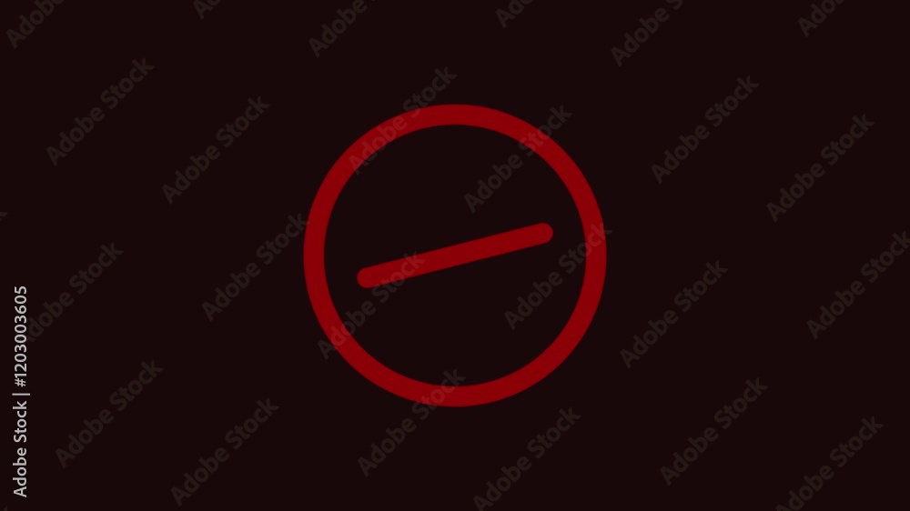 Animated blocked gradient ui icon. Failure occurred. Error message. Seamless loop 4k video with ...