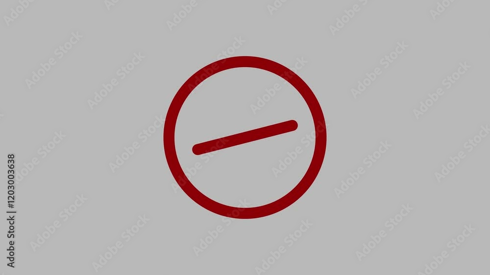 Animated blocked gradient ui icon. Failure occurred. Error message. Seamless loop 4k video with ...