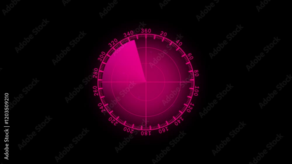 radar screen with targets in process ,dynamic illustration . Conceptual ...