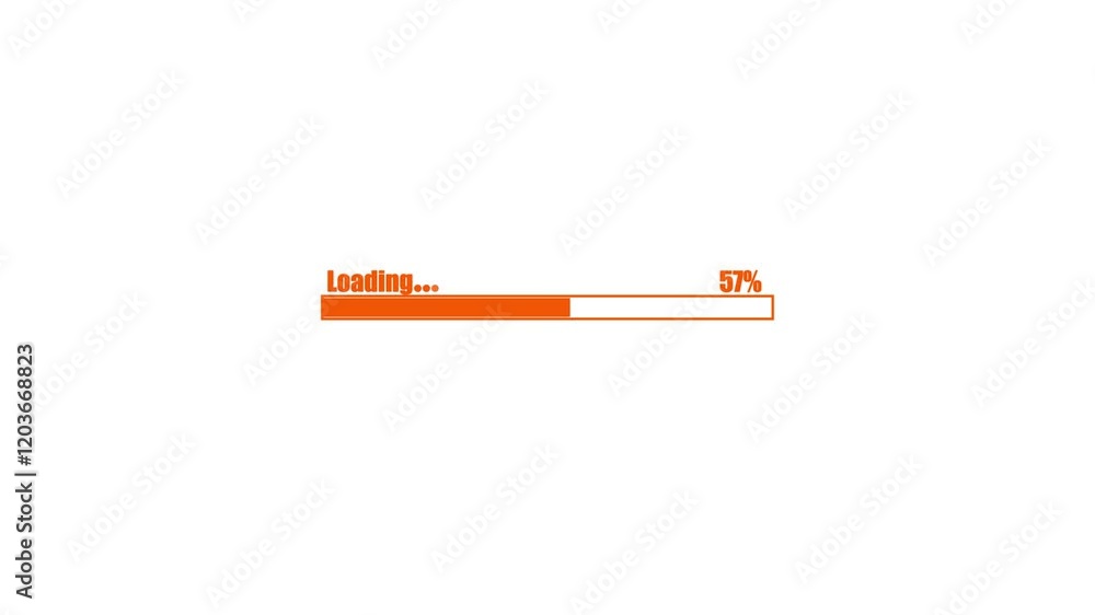Colorful loading bar animation. Loading bar and percentage Futuristic ...