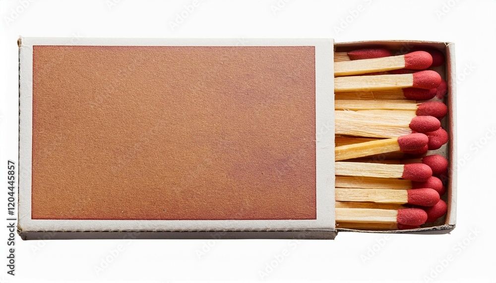 Poster vintage old retro frayed matchbox with matches on transparent ...