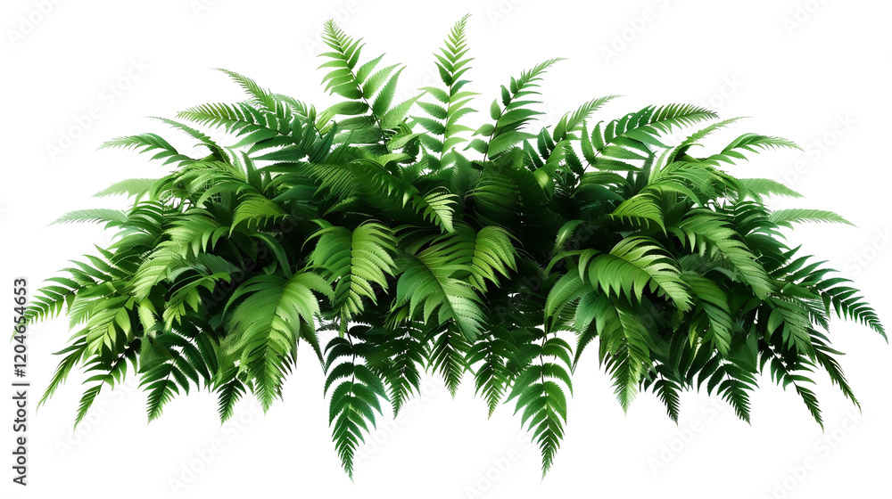 Poster Green leaves of cascading fishtail fern isolated on transparent ...