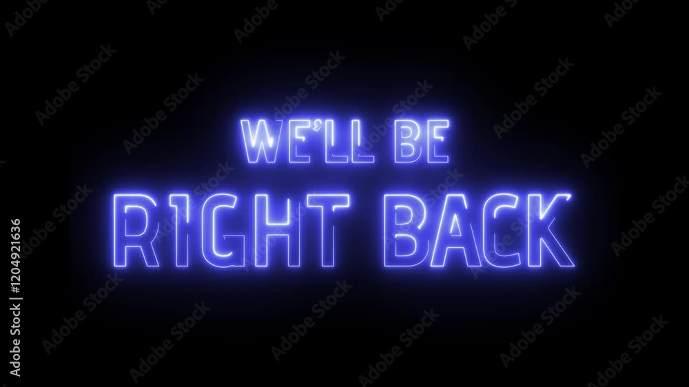 We'll be right back animation black background. Retro Be Right Back ...