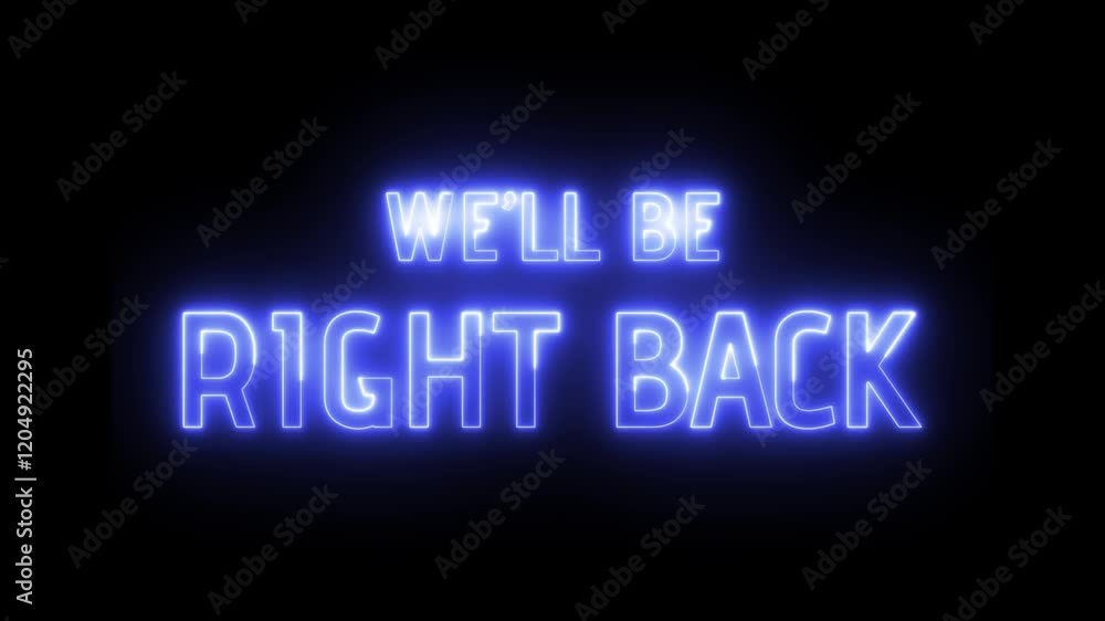 We'll be right back animation black background. Retro Be Right Back ...