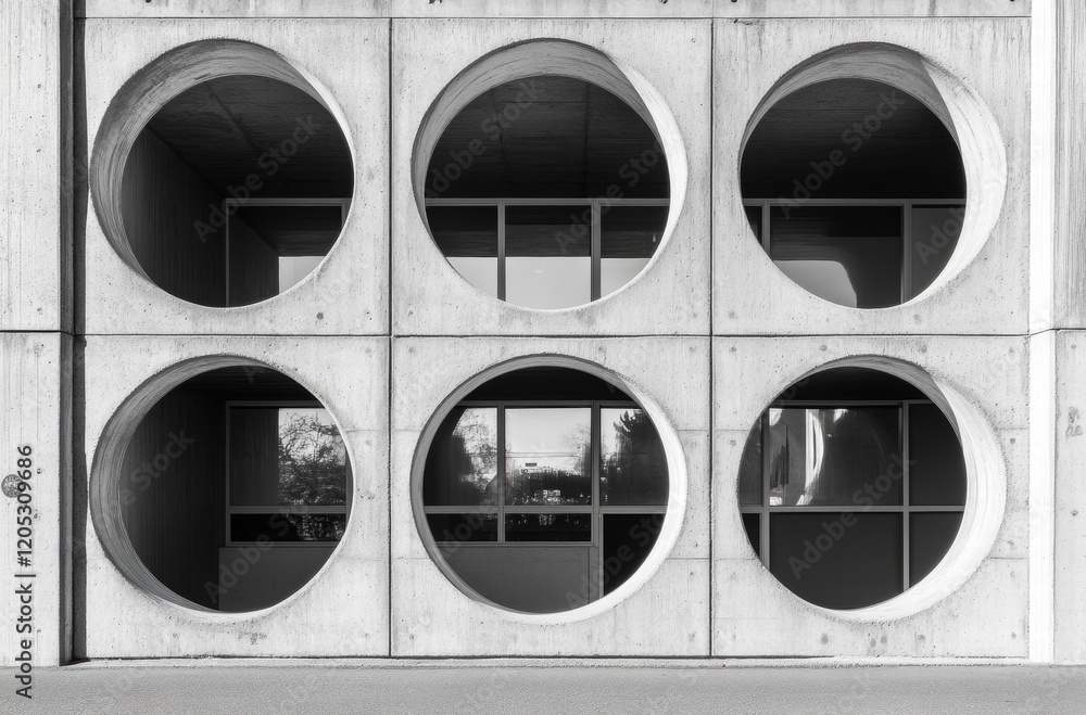 Poster A building with a series of circular windows – Wall Art | UkPosters