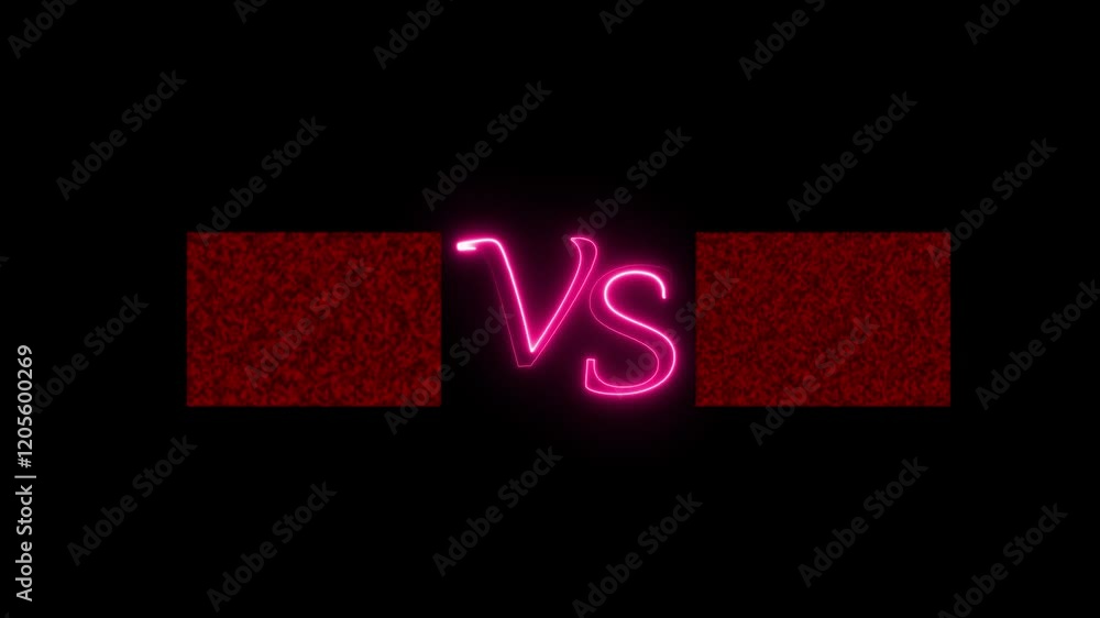vs versus bar animation neon frame versus championship template boxing ...