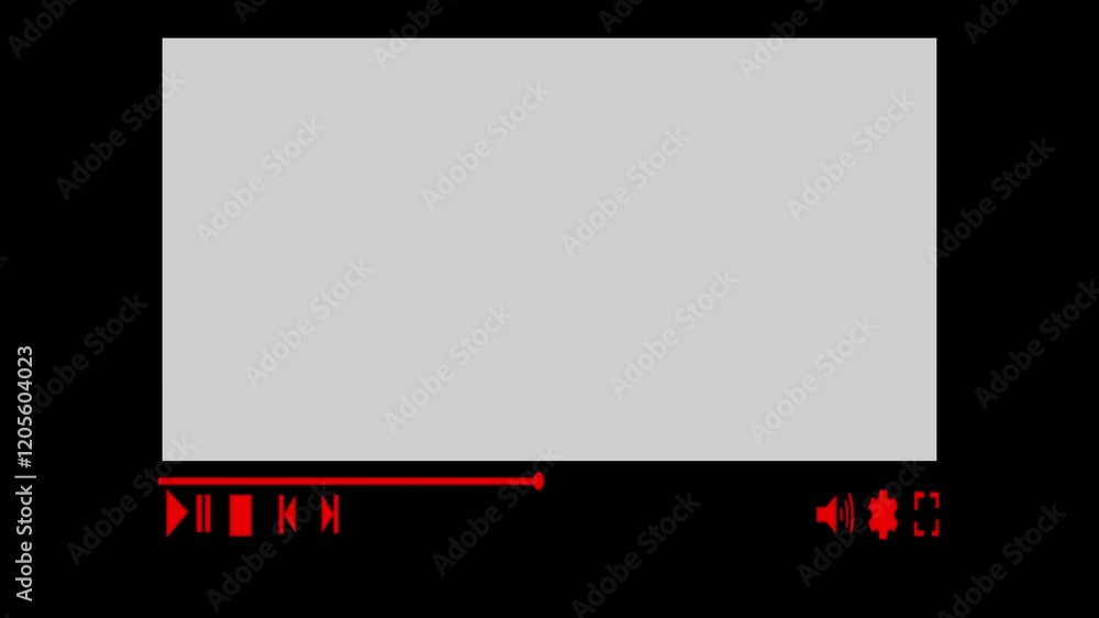video player animation on white screen, video player template, video ...
