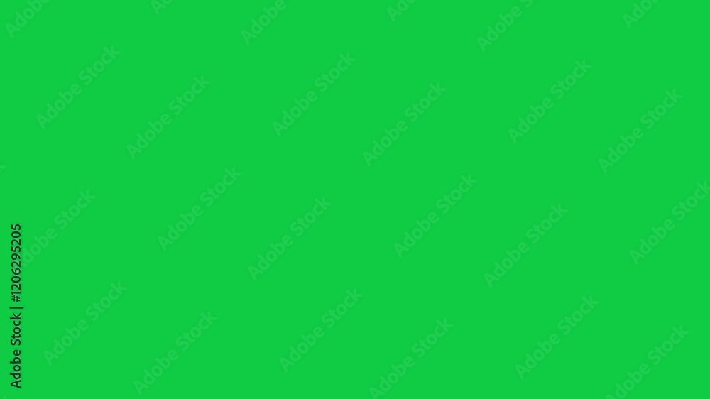 A circular green screen transition with rotating circles in green and ...