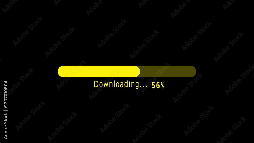 yellow Loading progress bar downloading bar, loading progress animation ...