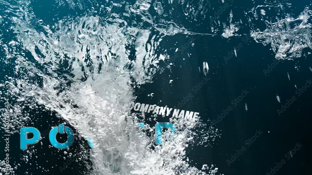 Realistic Water Drop Logo Reveal Stock Template | Adobe Stock