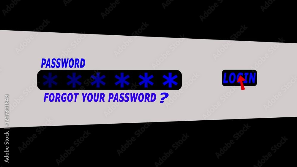 Typing password login close up Hacker gets access typing a password ...