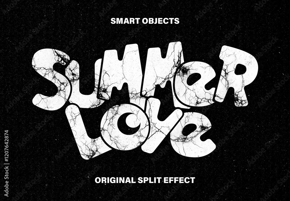 Messy Text & Logo Effect Mockup Stock Template | Adobe Stock