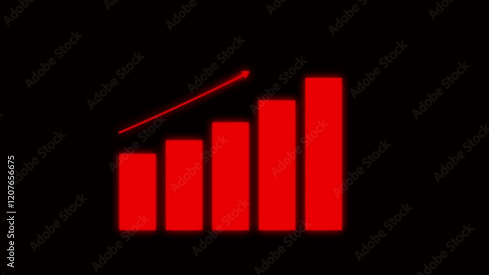 Business growth concept in graph chart showing marketing sales profit ...