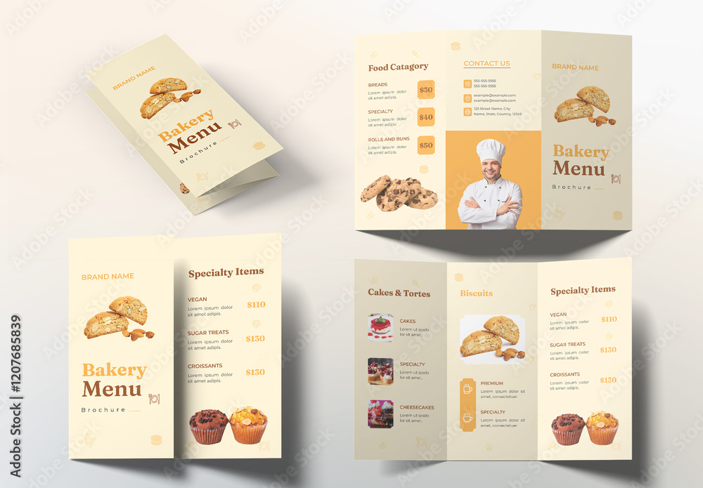 Bakery Menu Layout Stock Template | Adobe Stock