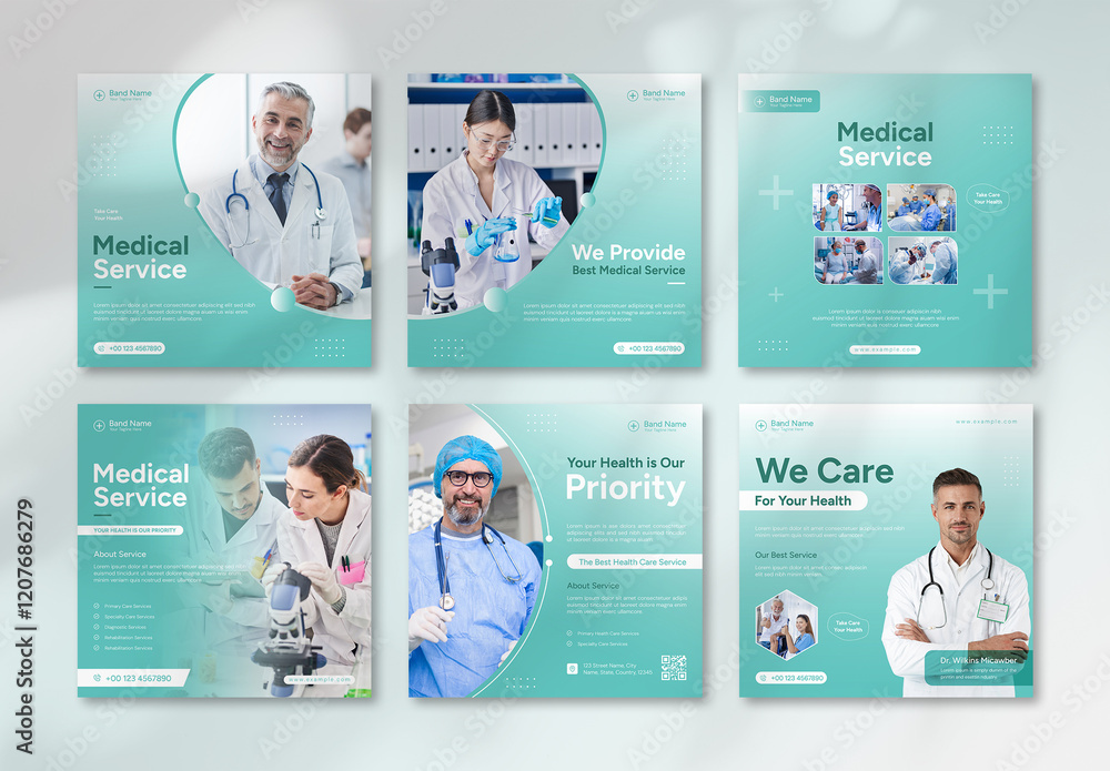 Medical HealthCare Social Media Post Stock Template | Adobe Stock