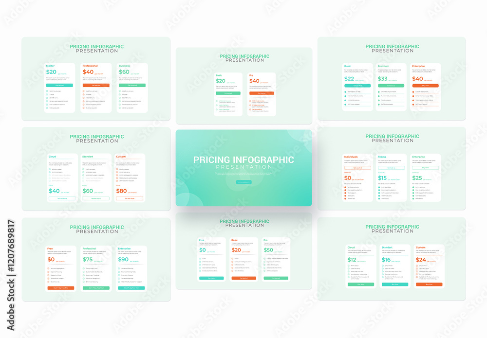 Pricing Infographic Presentation Template Stock Template | Adobe Stock