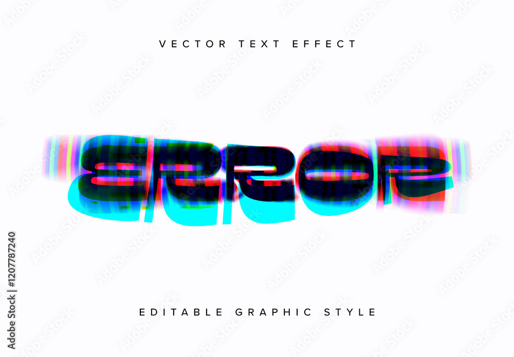 Glitch Text Effect Mockup Stock Template | Adobe Stock