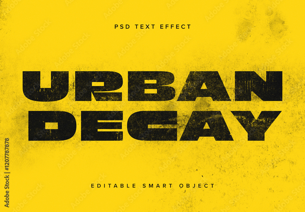 Dirty Decayed Text Effect Mockup Stock Template | Adobe Stock