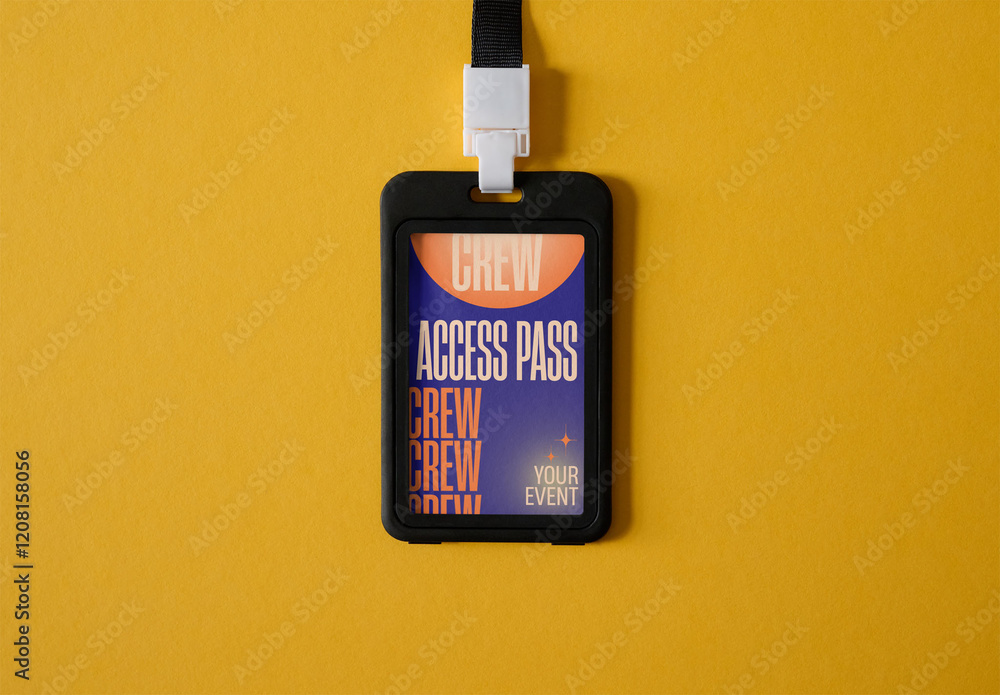 Customizable Access Pass Card Design Template for Events Stock Template ...