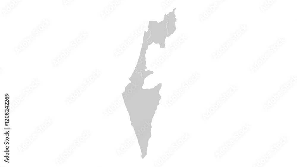 israel map animation. Animation of Connecting all areas into a complete ...