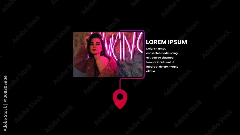 Modern Location Lower Third with Image Stock Template | Adobe Stock