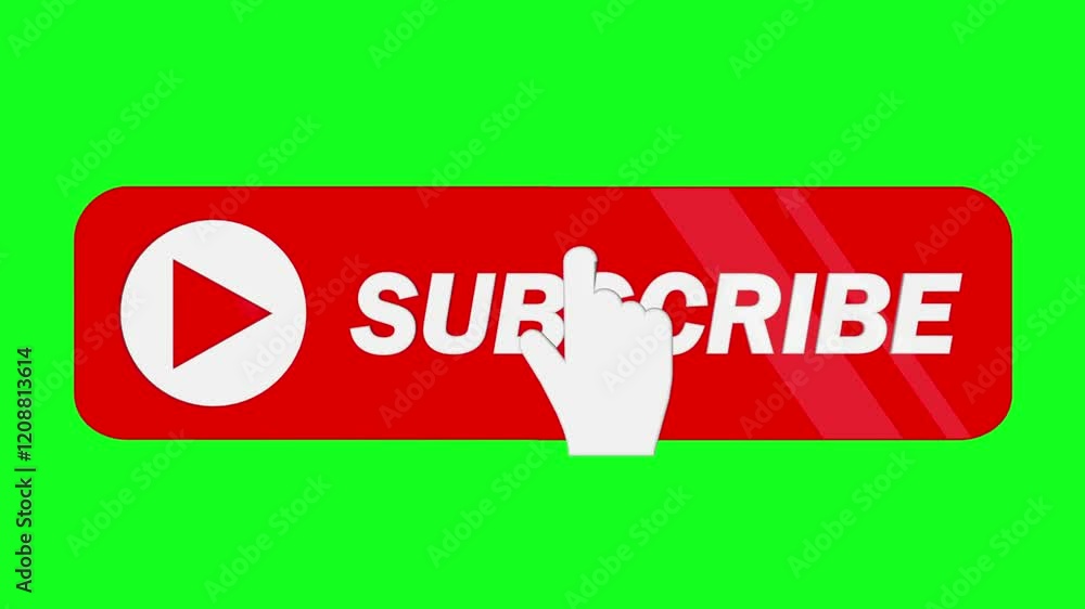 Free YouTube Subscribe Notification Green Screen, Black & Green ...