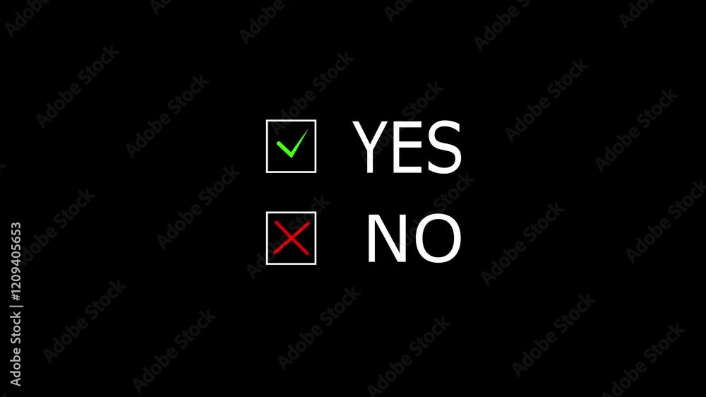 Check mark icons tick and cross icon animation yes or no button accept ...