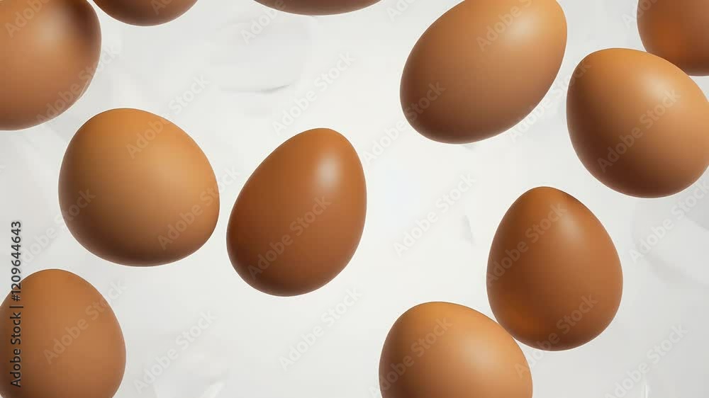 Hyper realistic 3D video loop animation of smooth milk chocolate Easter ...