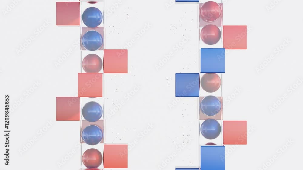 Dynamic 3D Abstract Animation – Floating Cubes and Moving Spheres in ...