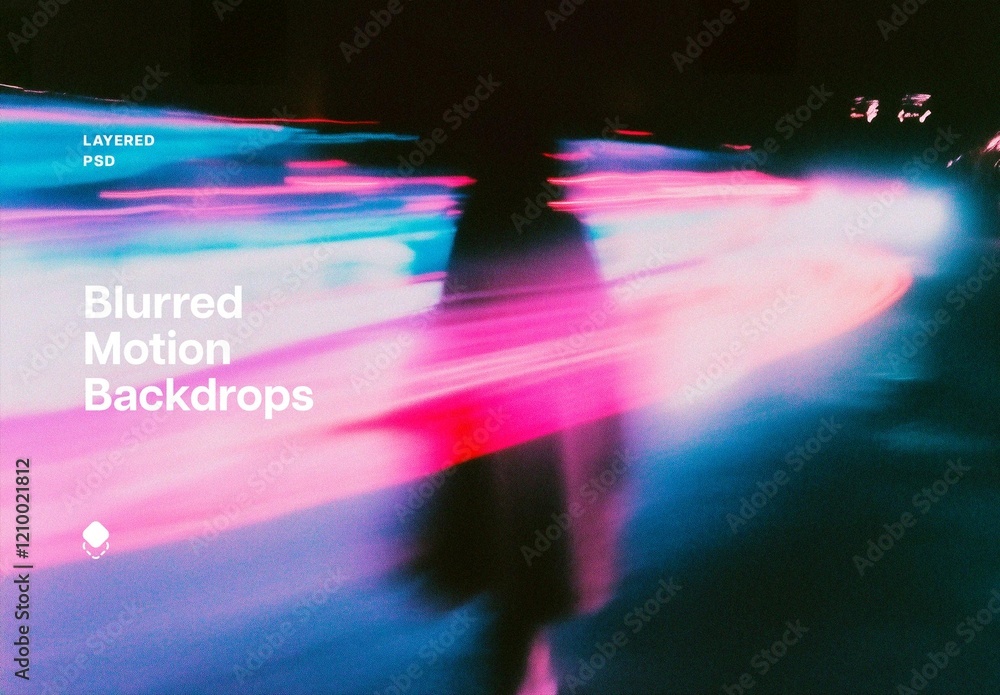Blurred Motion Backgrounds WIth Generative AI Stock Template | Adobe Stock