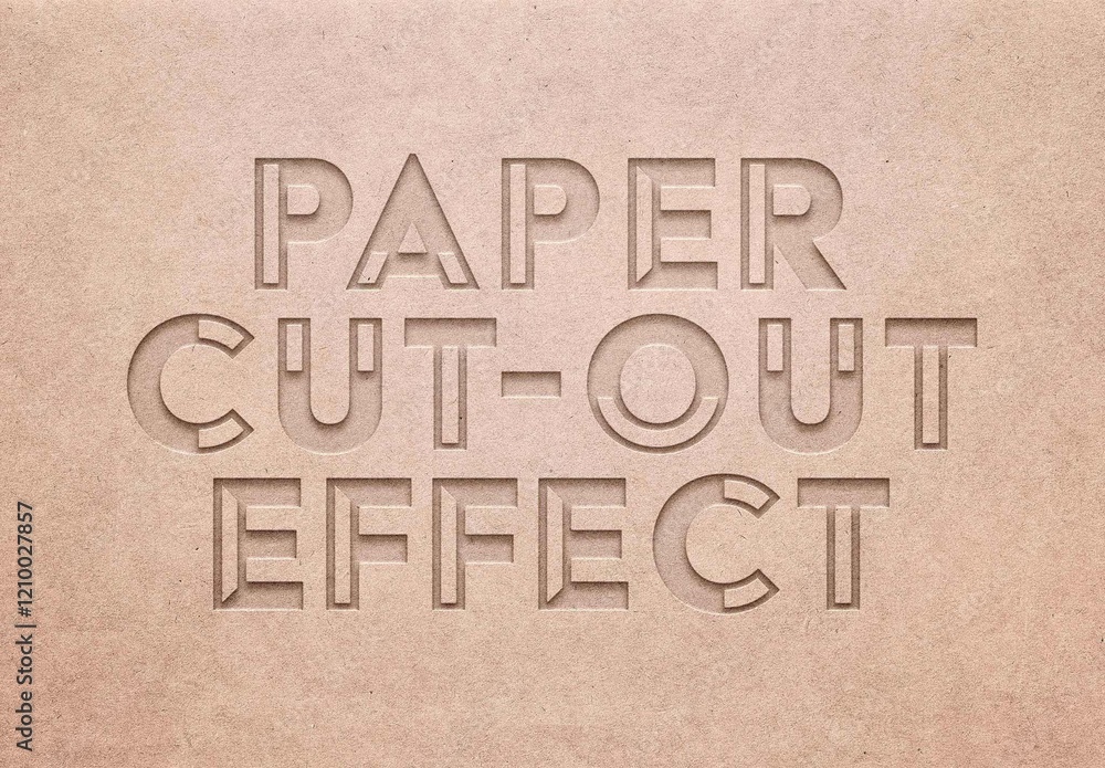 Paper Cut Out Text & Logo Effect Mockup Stock Template | Adobe Stock