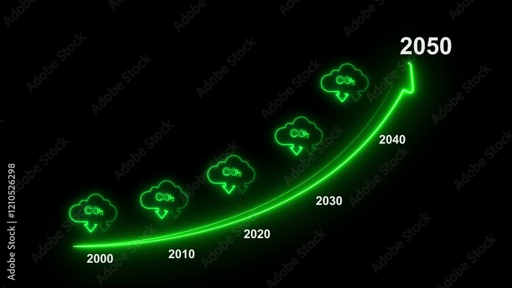 Net zero emissions by 2050 to change climate and net zero Animation of ...