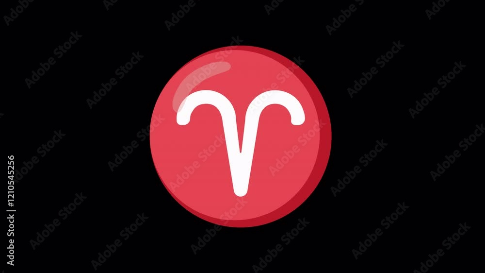 Zodiac aries emoji 4K animation. Transparent background. Animated ...