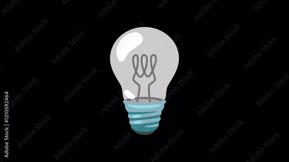 Light bulb emoji 4K animation. Transparent background. Animated ...