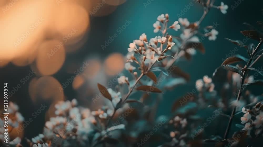 Scene of beautiful wildflowers, smooth repeating motion for background ...